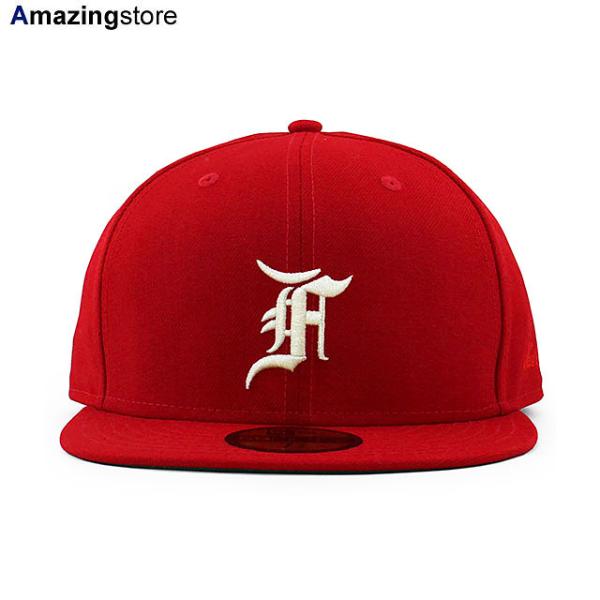 MLBコラボ ニューエラ フィアーオブゴッド エッセンシャルズ 59FIFTY FITTED CAP RED NEW ERA FEAR OF ...
